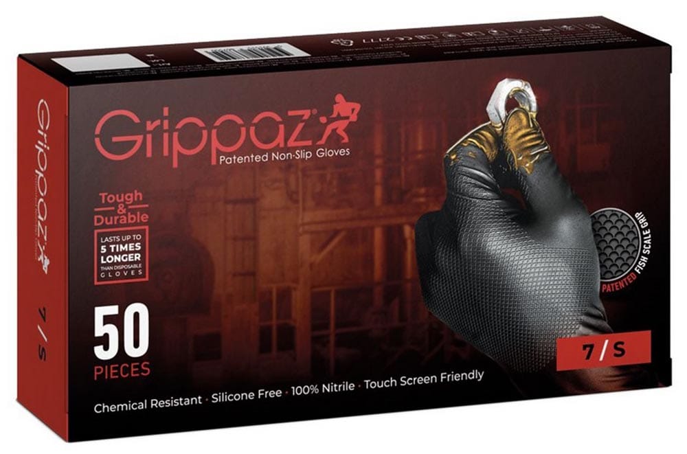 ΓΑΝΤΙ ΝΙΤΡΙΛΙΟΥ 1 ΧΡΗΣΗΣ ΜΑΥΡΟ ΧΩΡΙΣ ΠΟΥΔΡΑ GRIPPAZ 246BK (50ΤΕΜ)